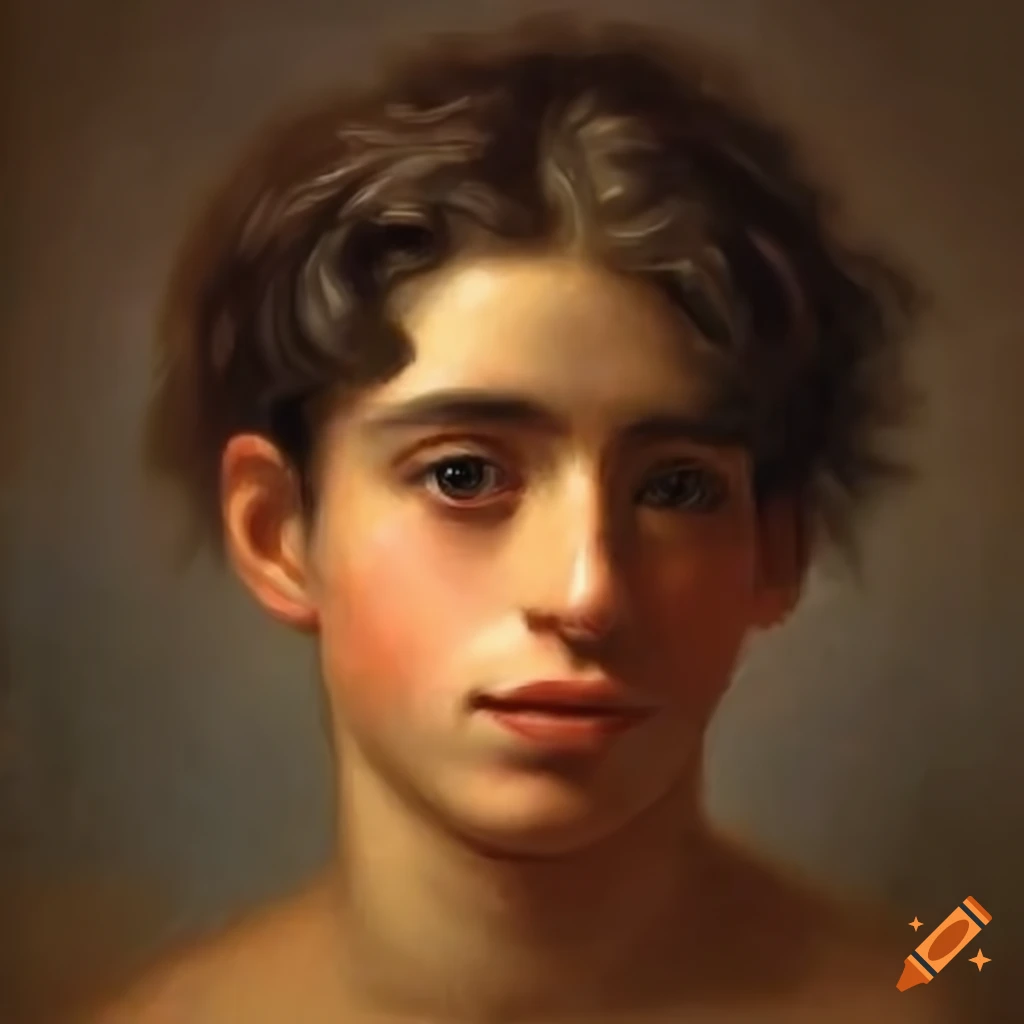 Detailed painting of a confident and powerful male god on Craiyon