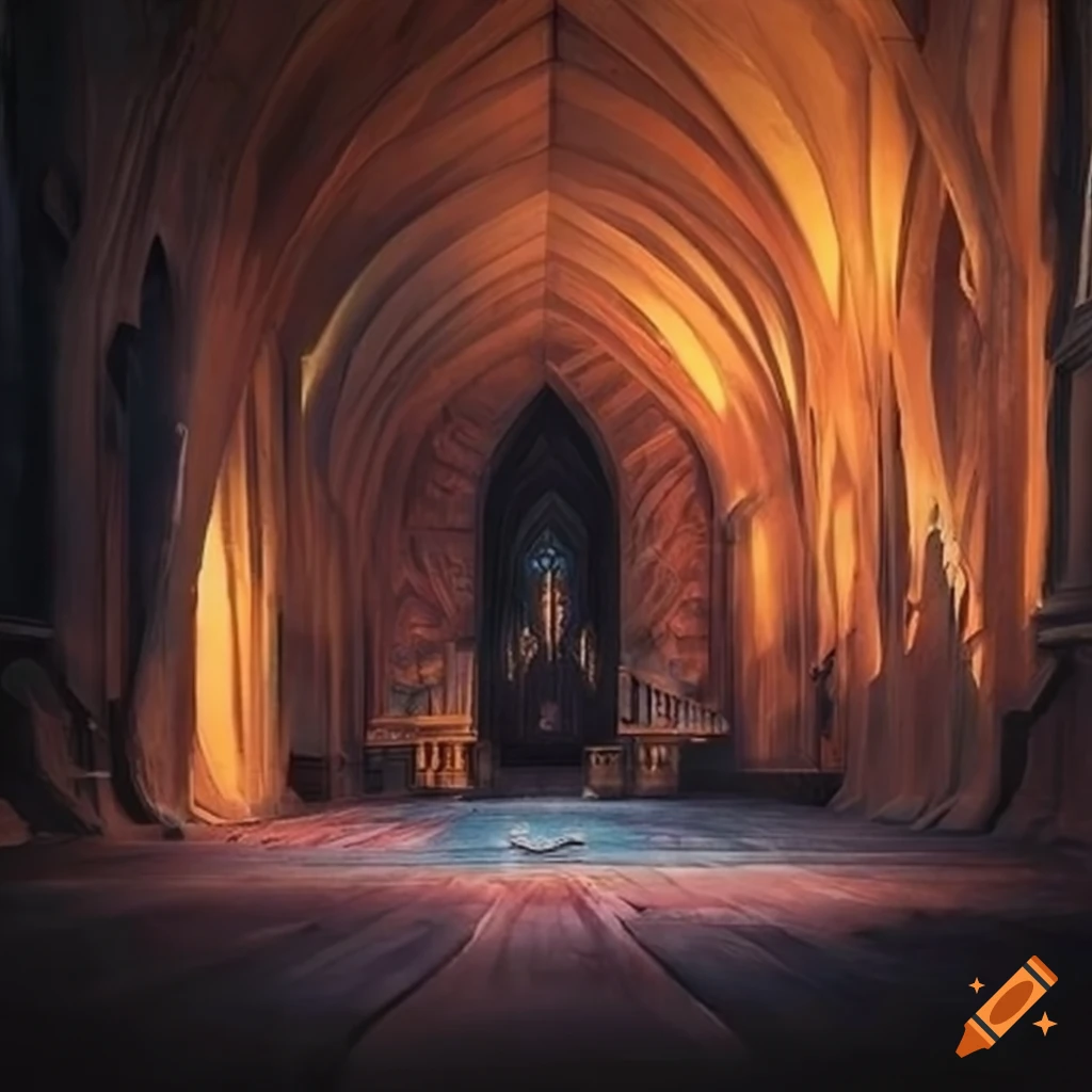 Unique architectural design of a church in post-void style on Craiyon