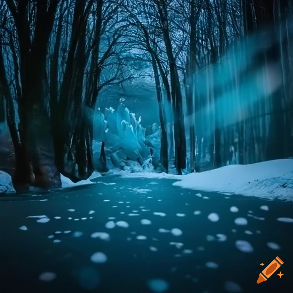 Image conveying coldness and determination on Craiyon