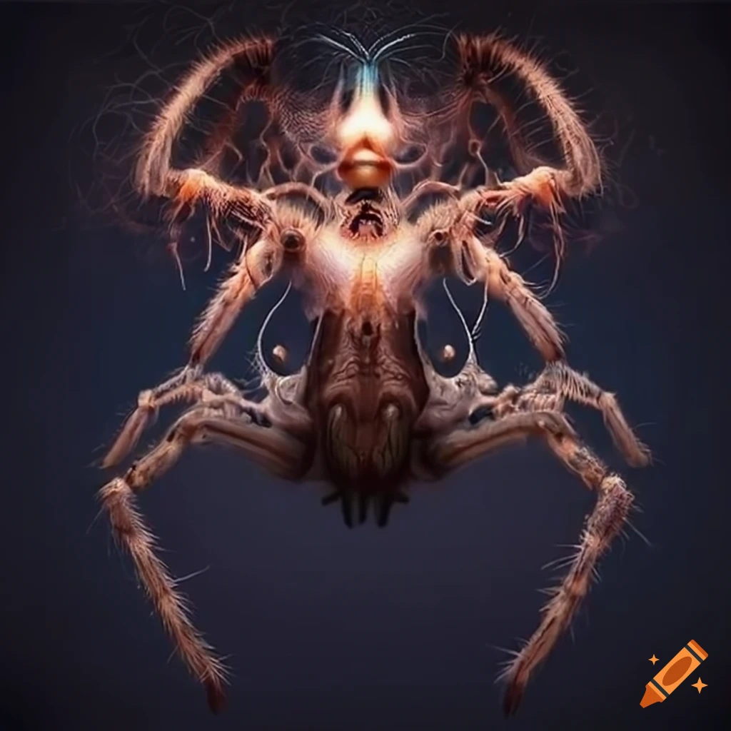 Art of a centaur-like phase spider on Craiyon