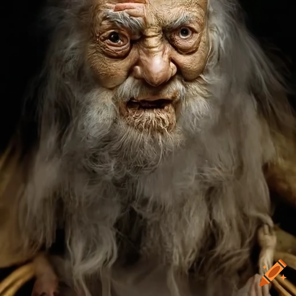 Concept art of a wise old wizard with a crystal ball on Craiyon