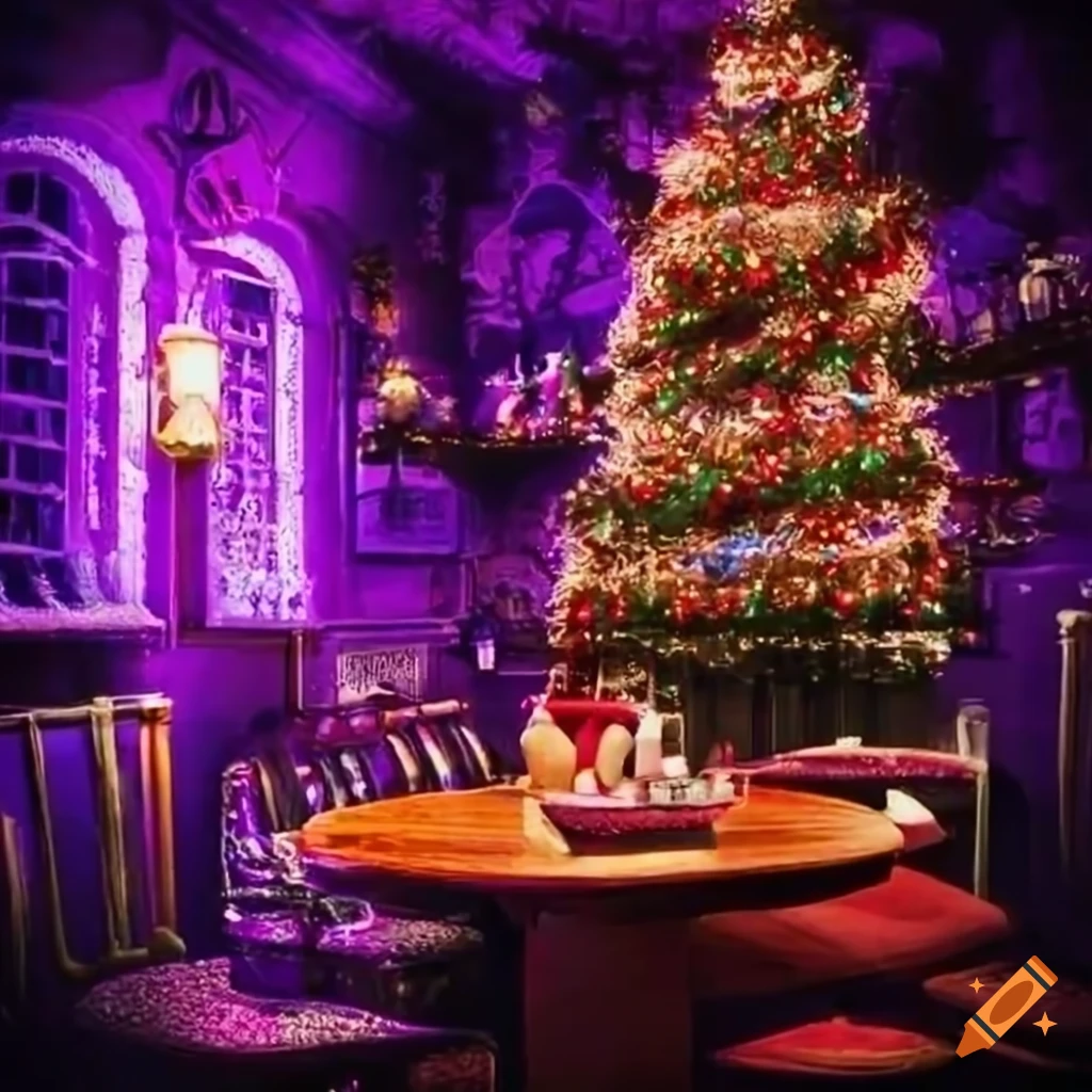 Purple christmas pub