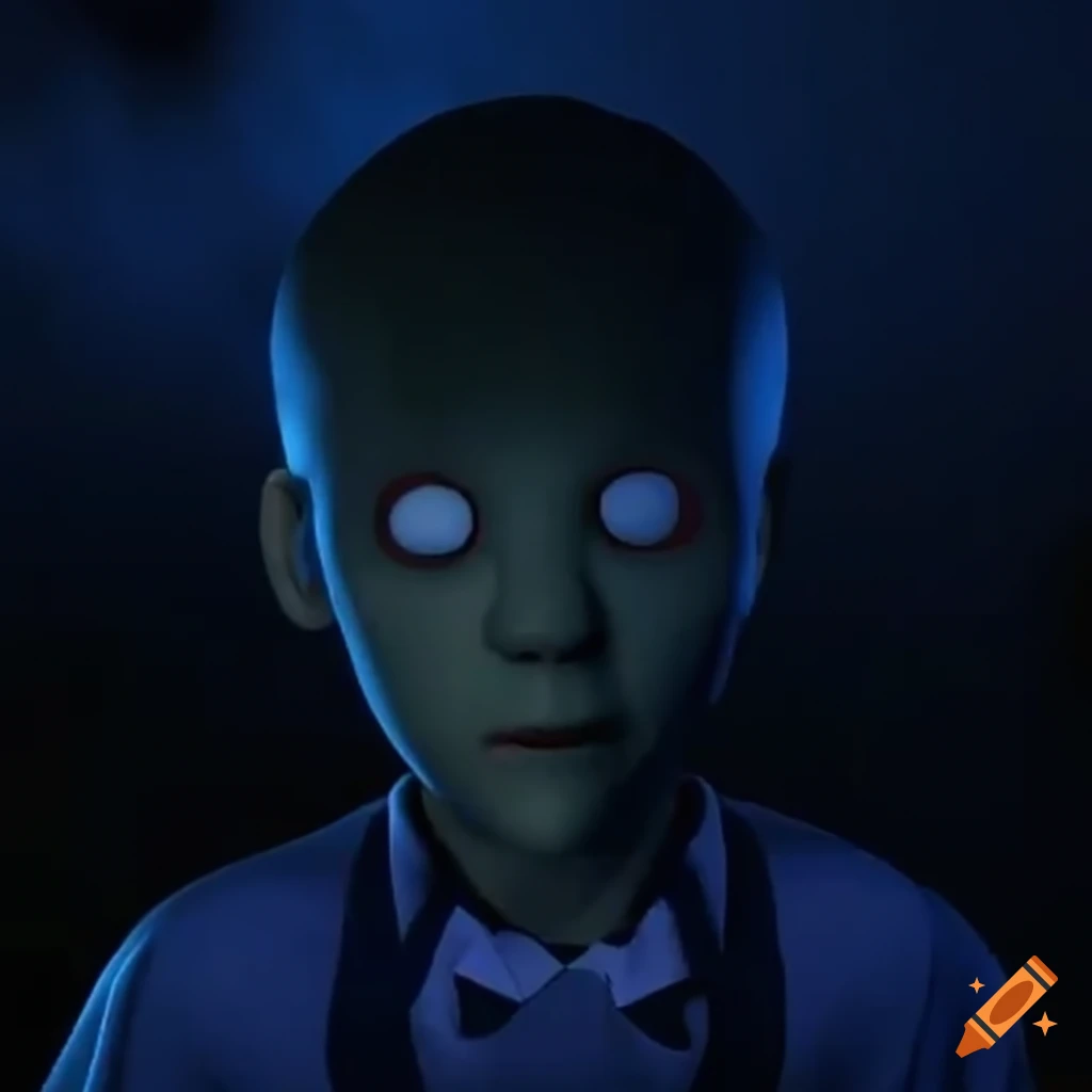 Scary school boy on Craiyon