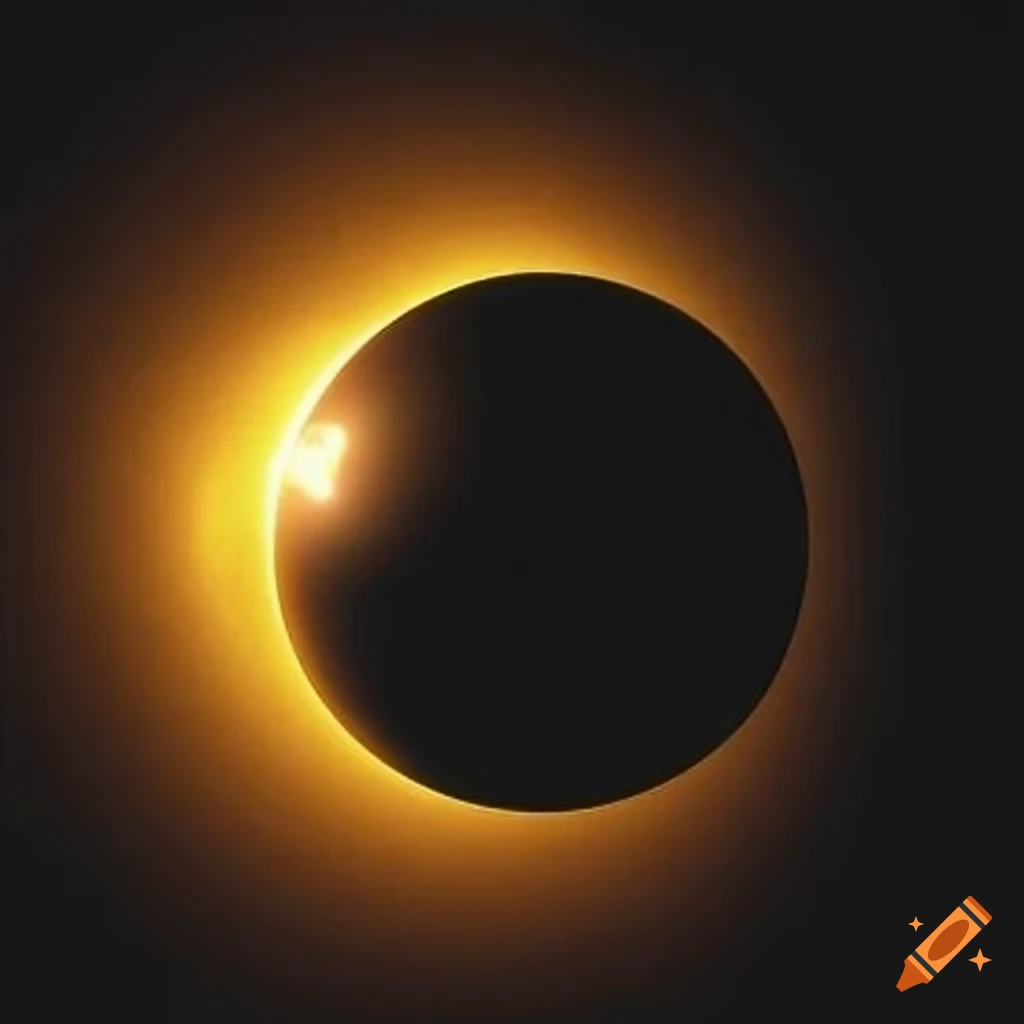 Gold and black eclipse artwork on Craiyon