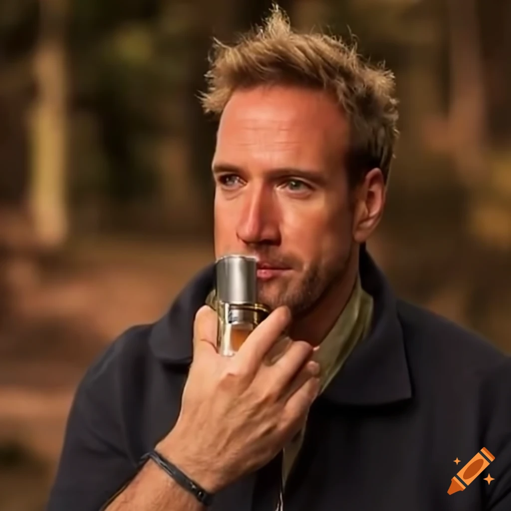 Ben fogle smelling a perfume on Craiyon
