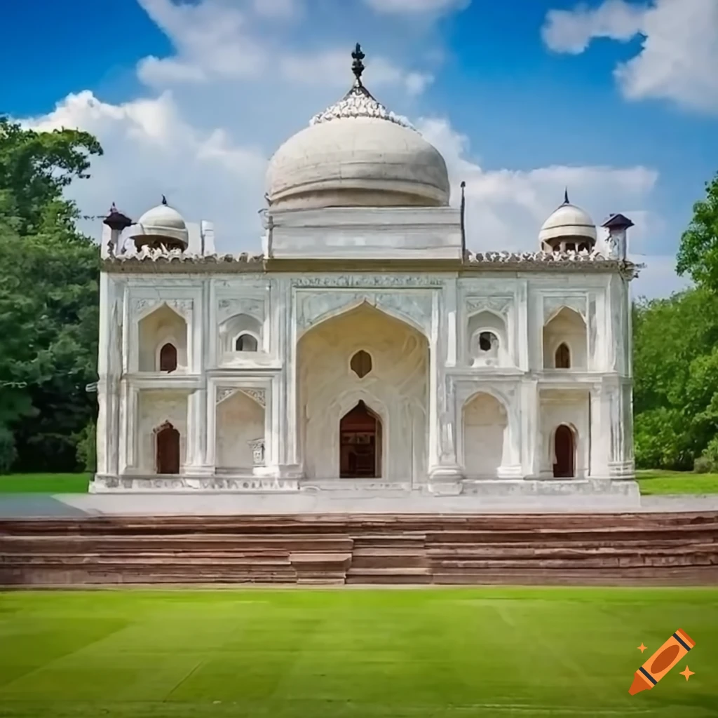 Frontal elevation of mughal mahal white house whitemarsh lynnewood ...