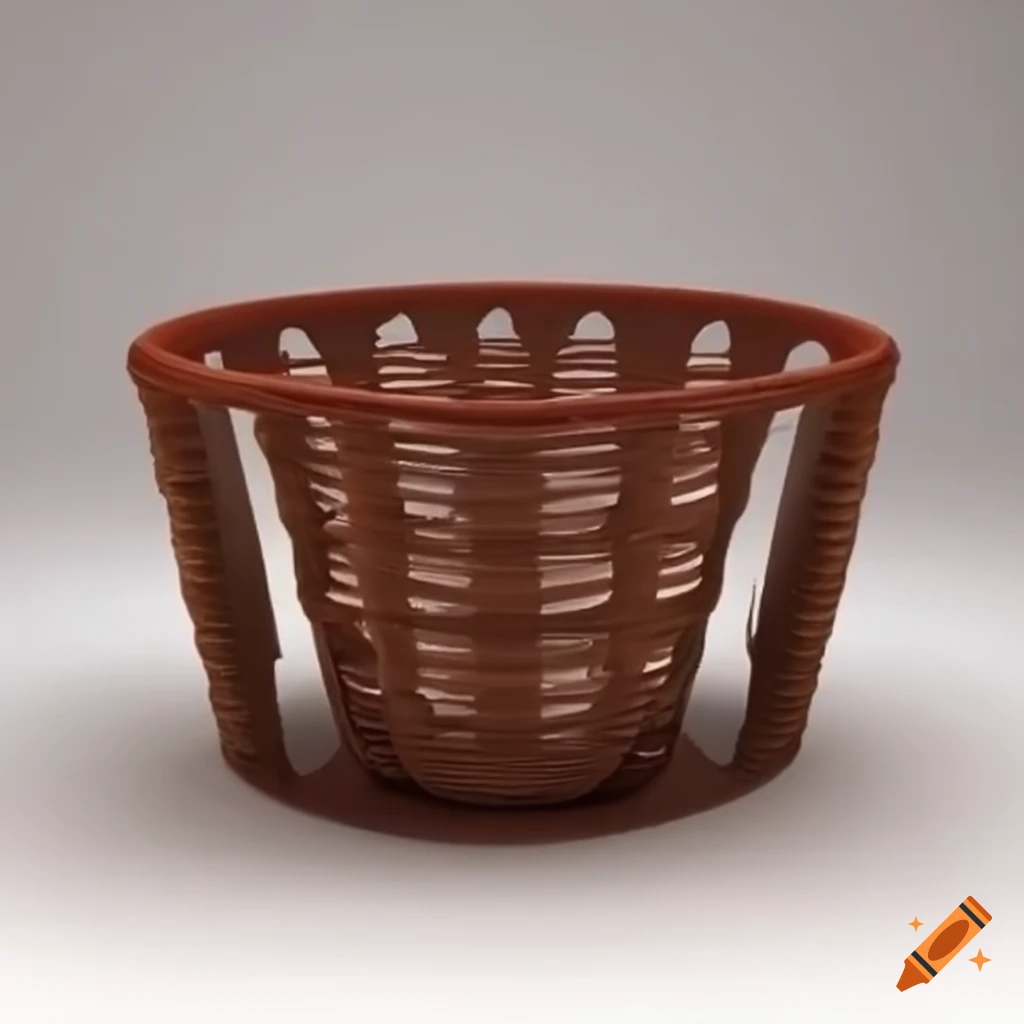 3d printed basket-shaped planter on Craiyon