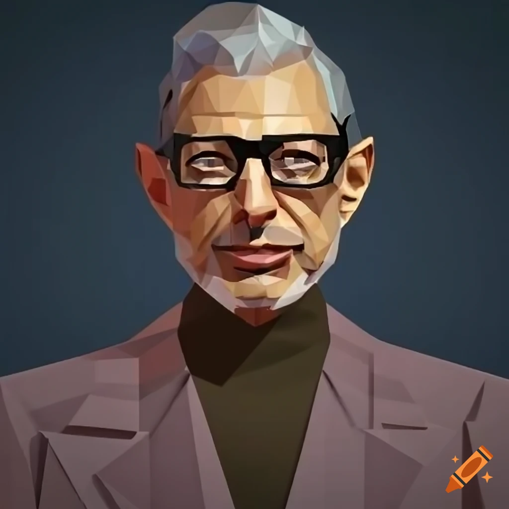 Low poly artwork of jeff goldblum on Craiyon Low poly artwork of jeff goldblum on Craiyon
