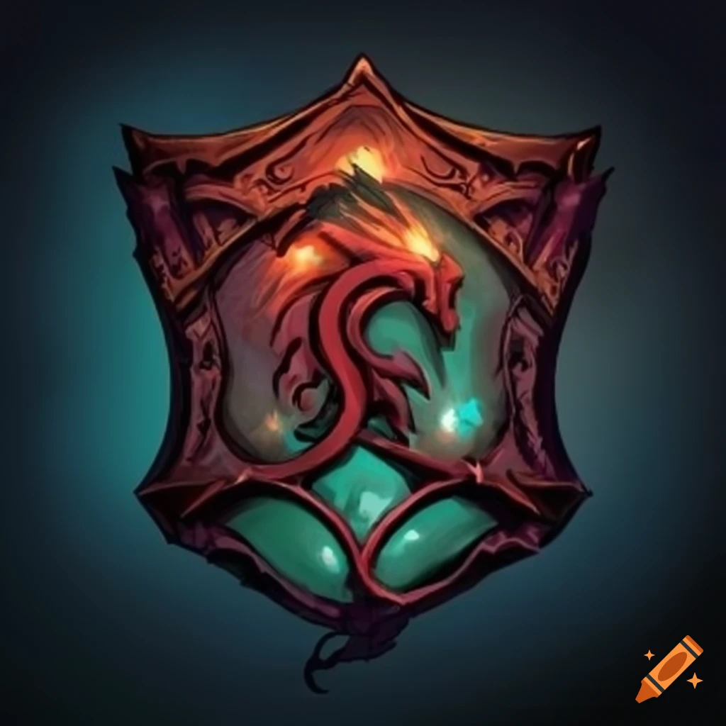 Dungeons and dragons inspired logo design on Craiyon