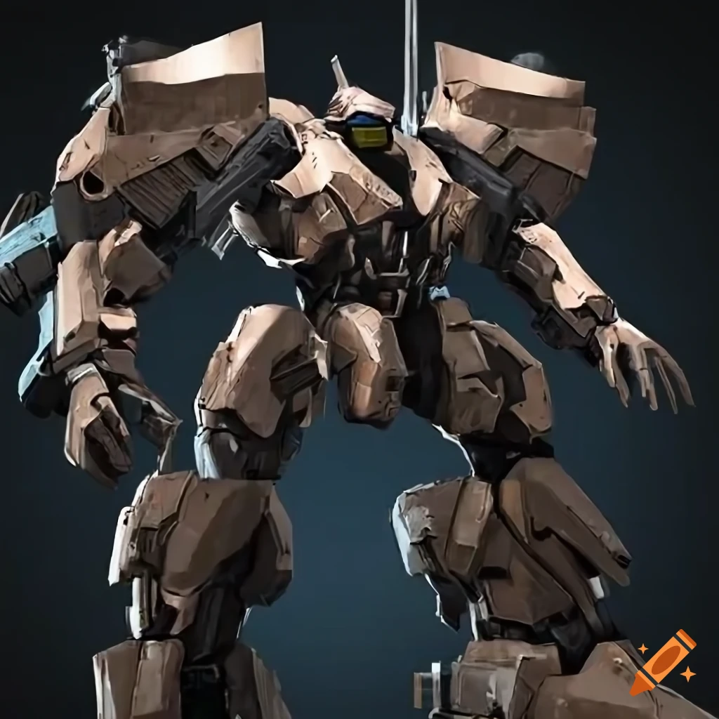 Image of an armored core on Craiyon