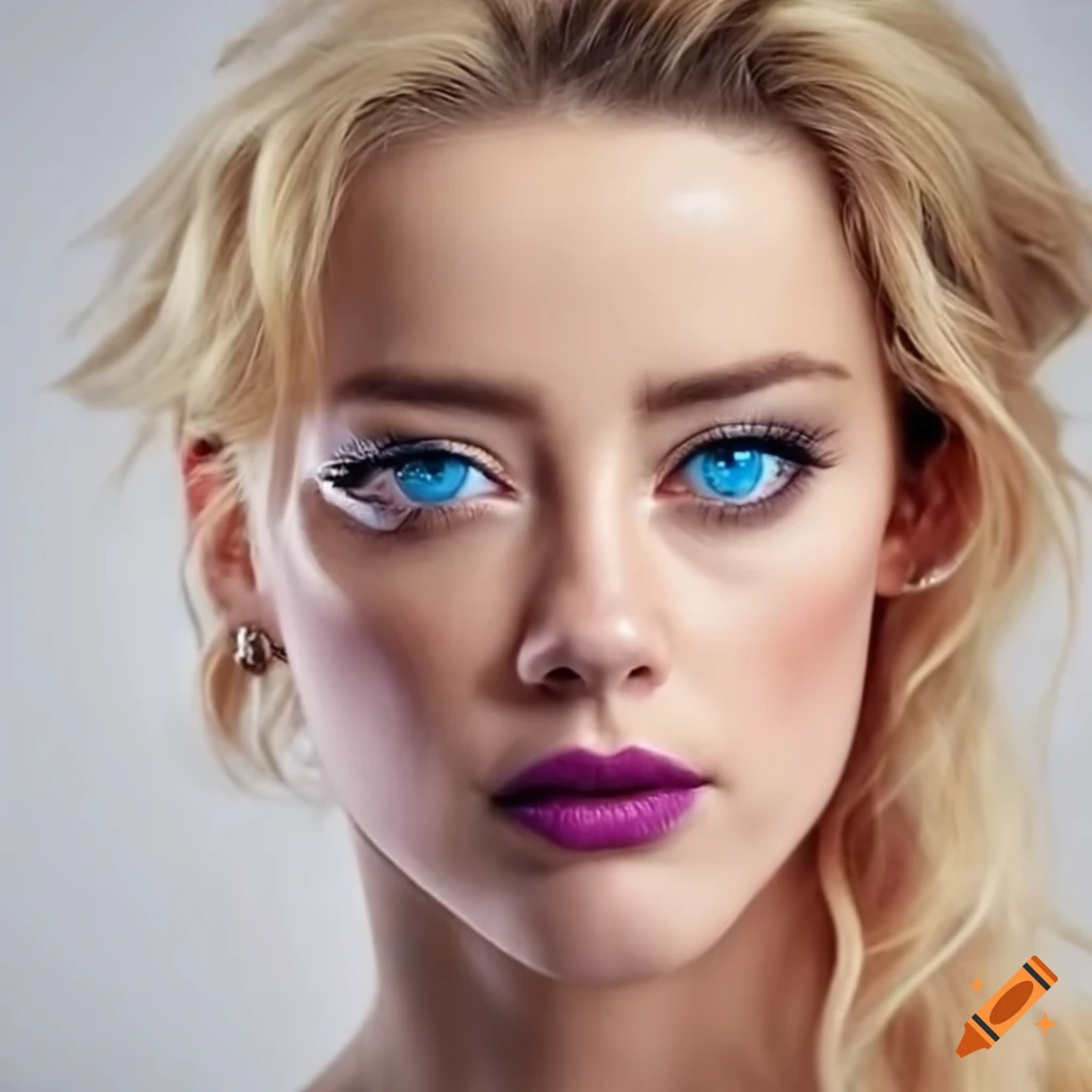 Beautiful portrait of amber heard on Craiyon