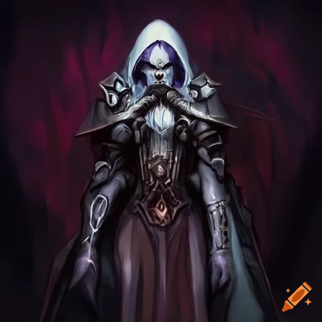 Female tech priest artwork in grim dark style on Craiyon