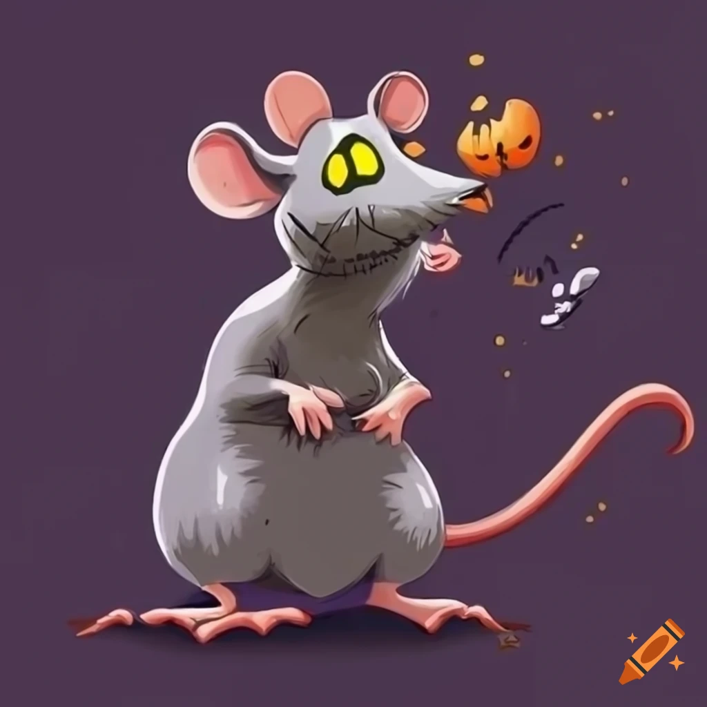 Cartoon rat for halloween decoration