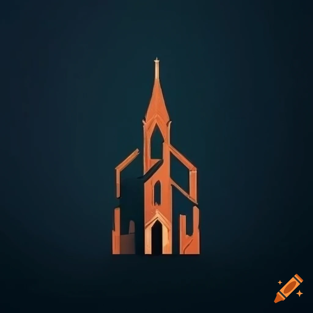 Illusory logo of a cathedral-like cabin