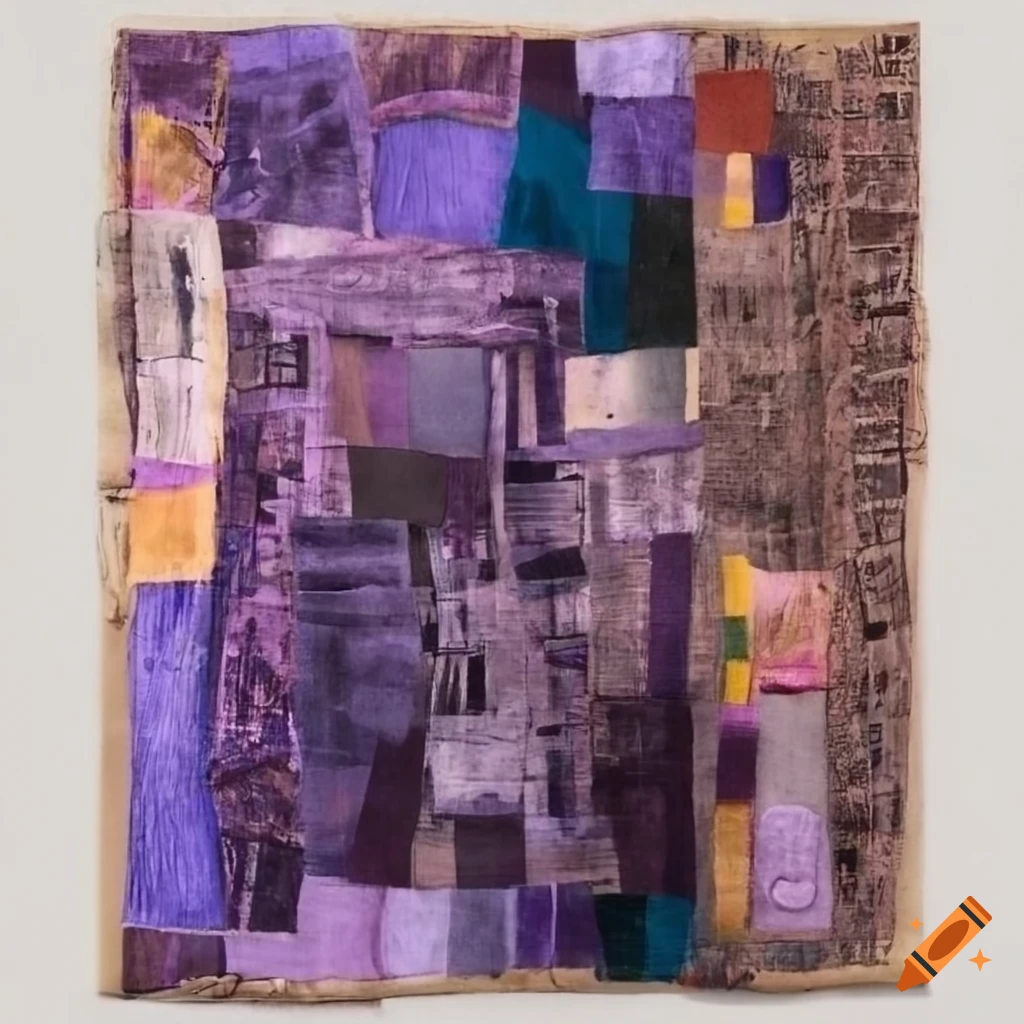 Improv quilt, matisse-inspired geometric fiber art, modern quilting ...