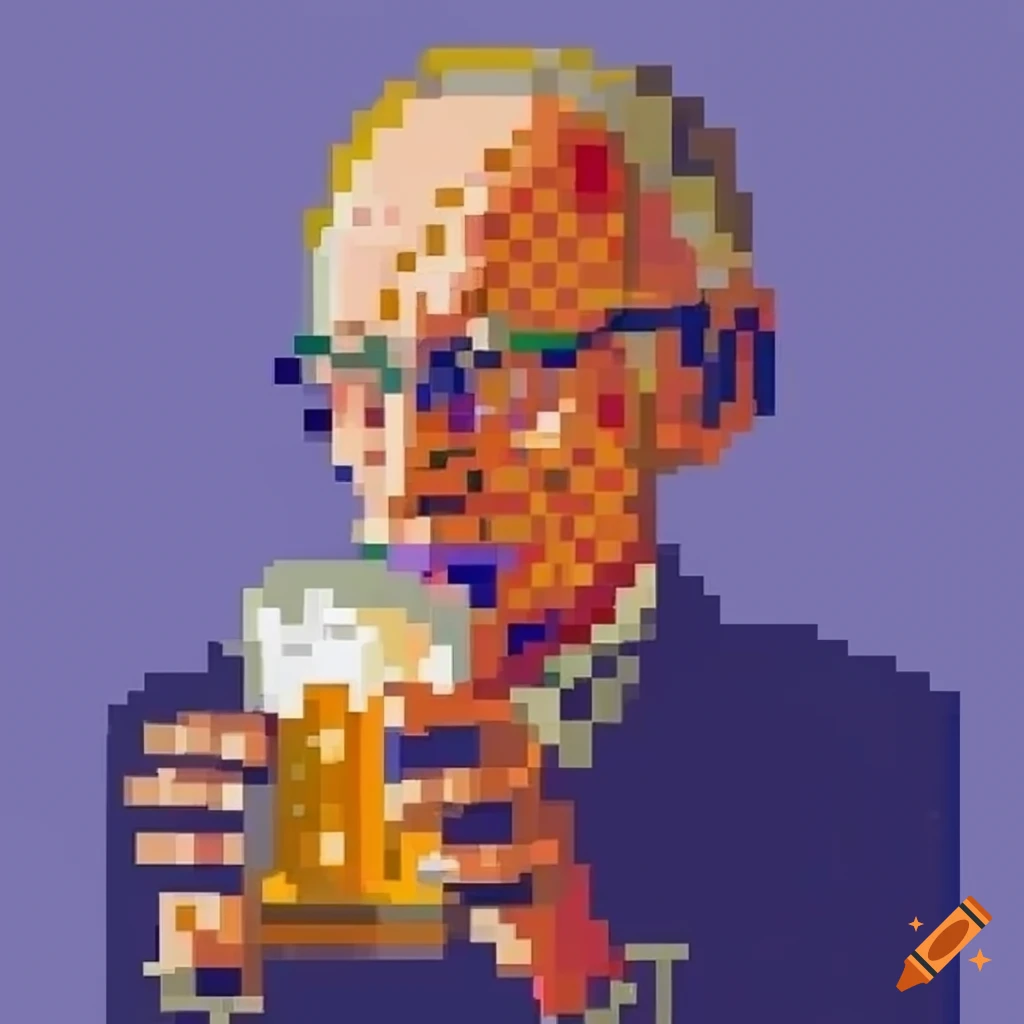 Pixel art of a hispanic president on Craiyon