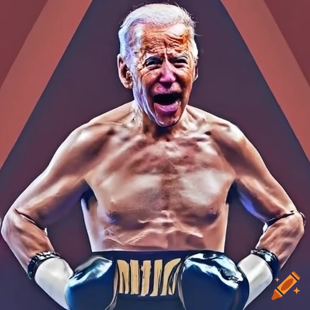 Joe Biden vs. Donald Trump boxing match on Craiyon