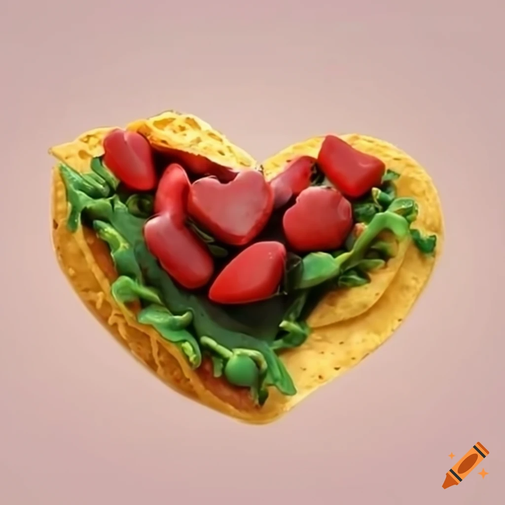 Heart-shaped taco