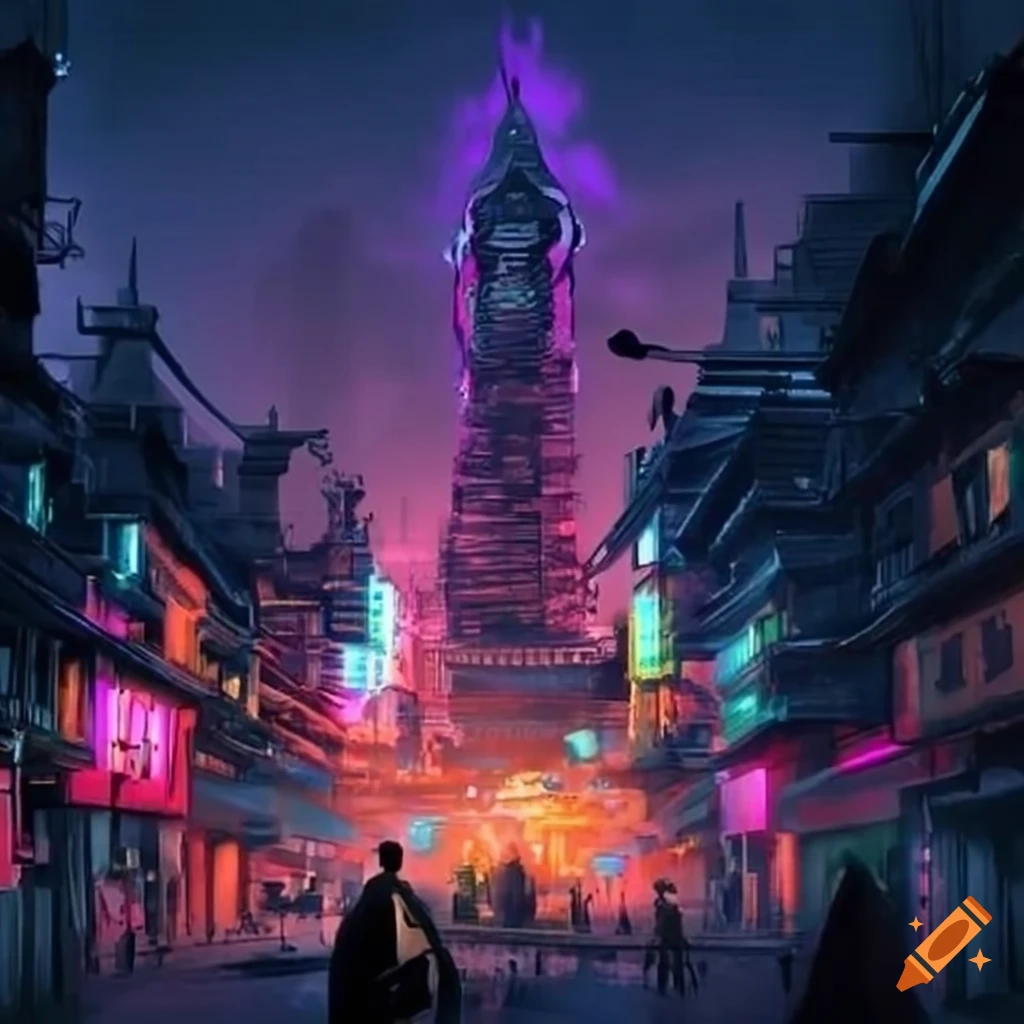 Image of a futuristic asian city