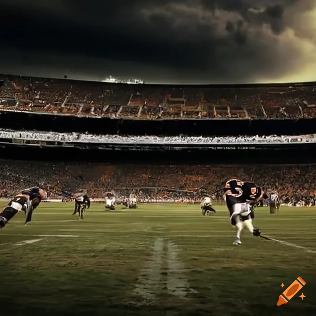 Chicago Bears football team playing in a post-apocalyptic stadium on ...