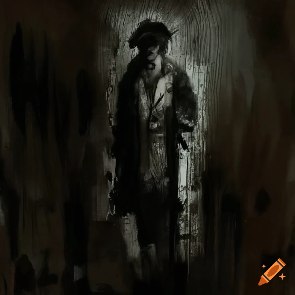 Portrait of a man in tattered clothing by frank duveneck