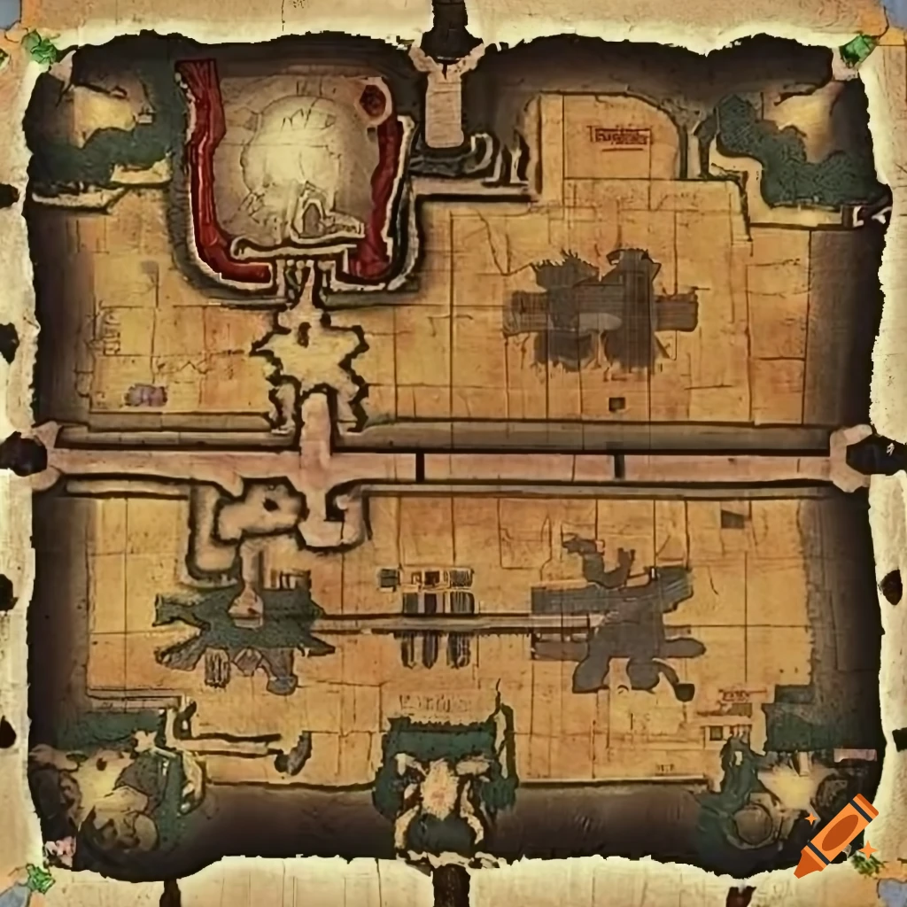 Traditional in-game maps on Craiyon