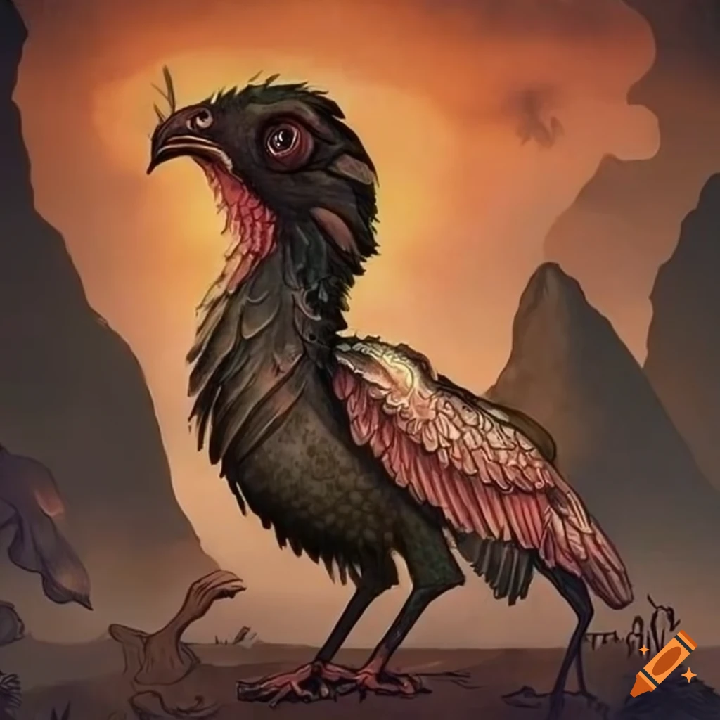 Unique bestiary creature art with bird/mammal elements on Craiyon