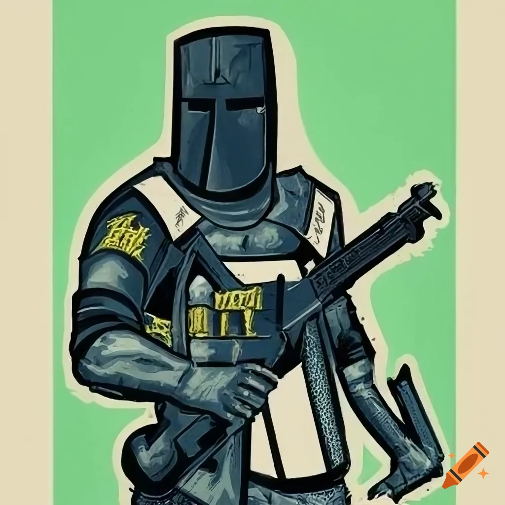 Propaganda poster of modern Crusader templar knights reclaiming Chicago ...