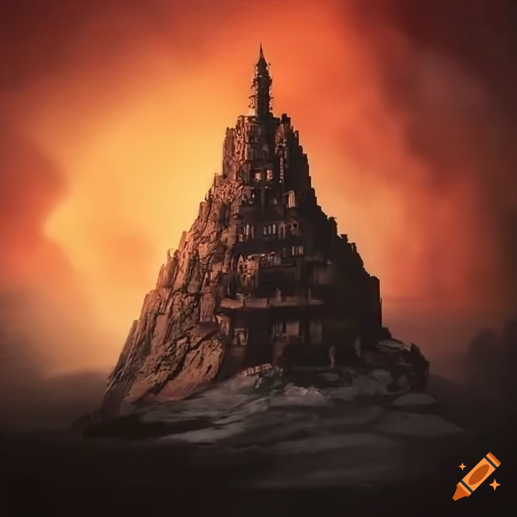 Image of a hadean tower on Craiyon