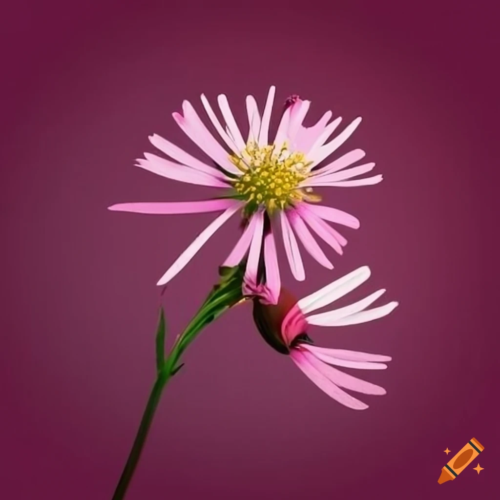 Pink symphyotrichum flower on Craiyon