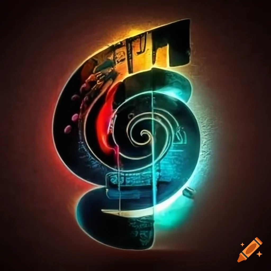 Traditional music symbols on Craiyon