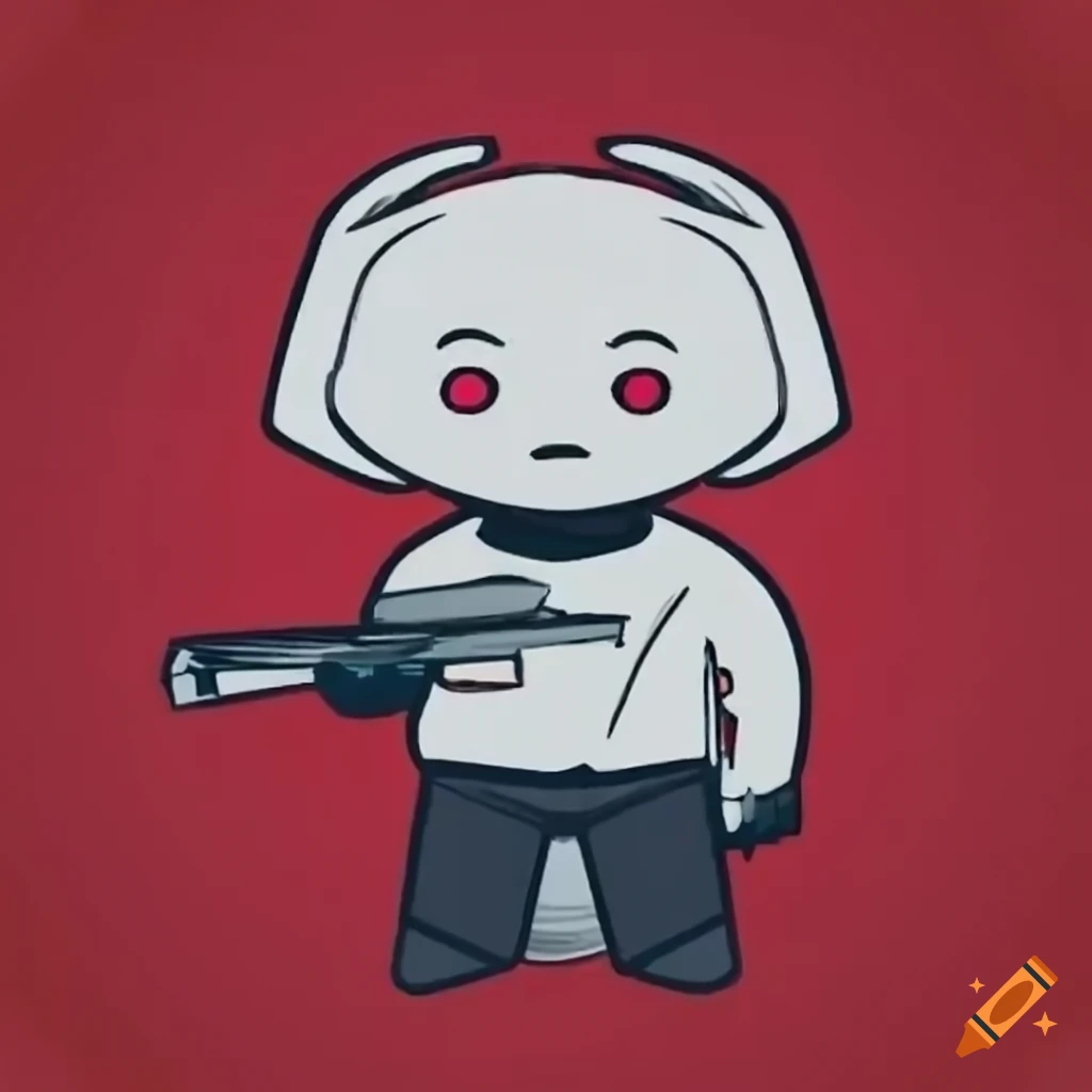 Man wearing a discord mascot logo engaging in glassblowing and firing range