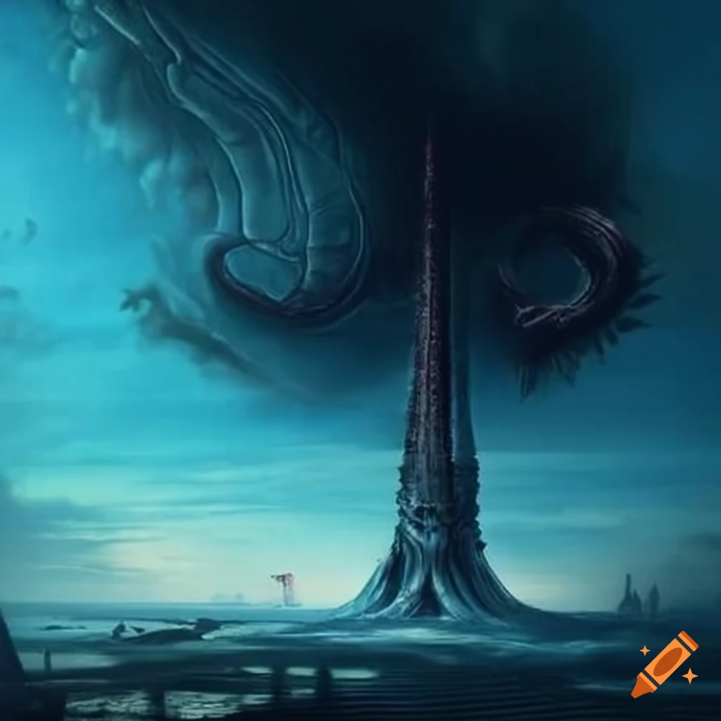 Retro 1950s surrealist art with rooms, windows, and strange forms on ...