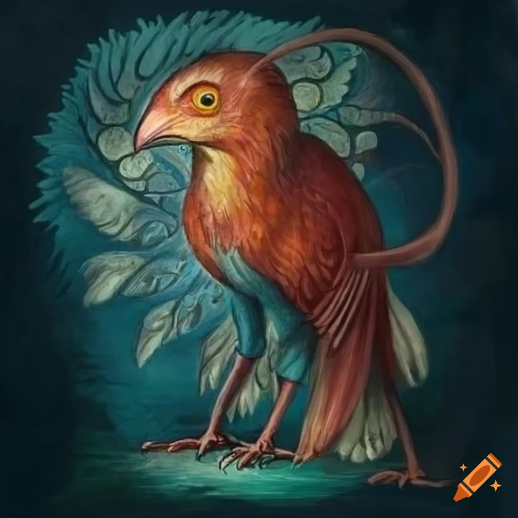Unique bestiary creature art with bird/mammal elements on Craiyon