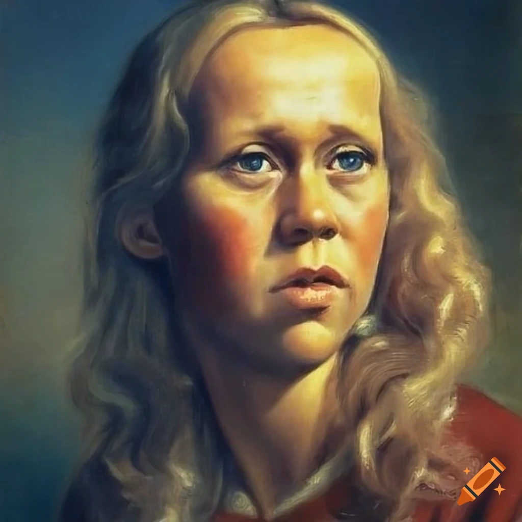 1957 portrait of agnetha fältskog by carel willink on Craiyon
