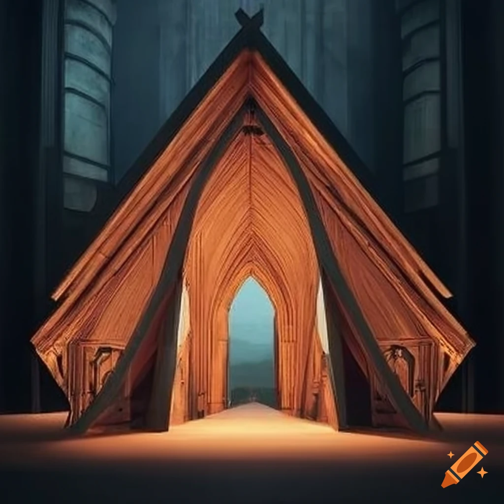 A futuristic church on an alien planet, minimalistic style on Craiyon