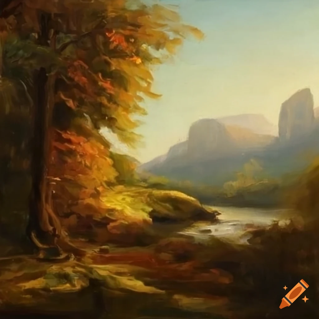 Oil painting of a remote part of germany on Craiyon