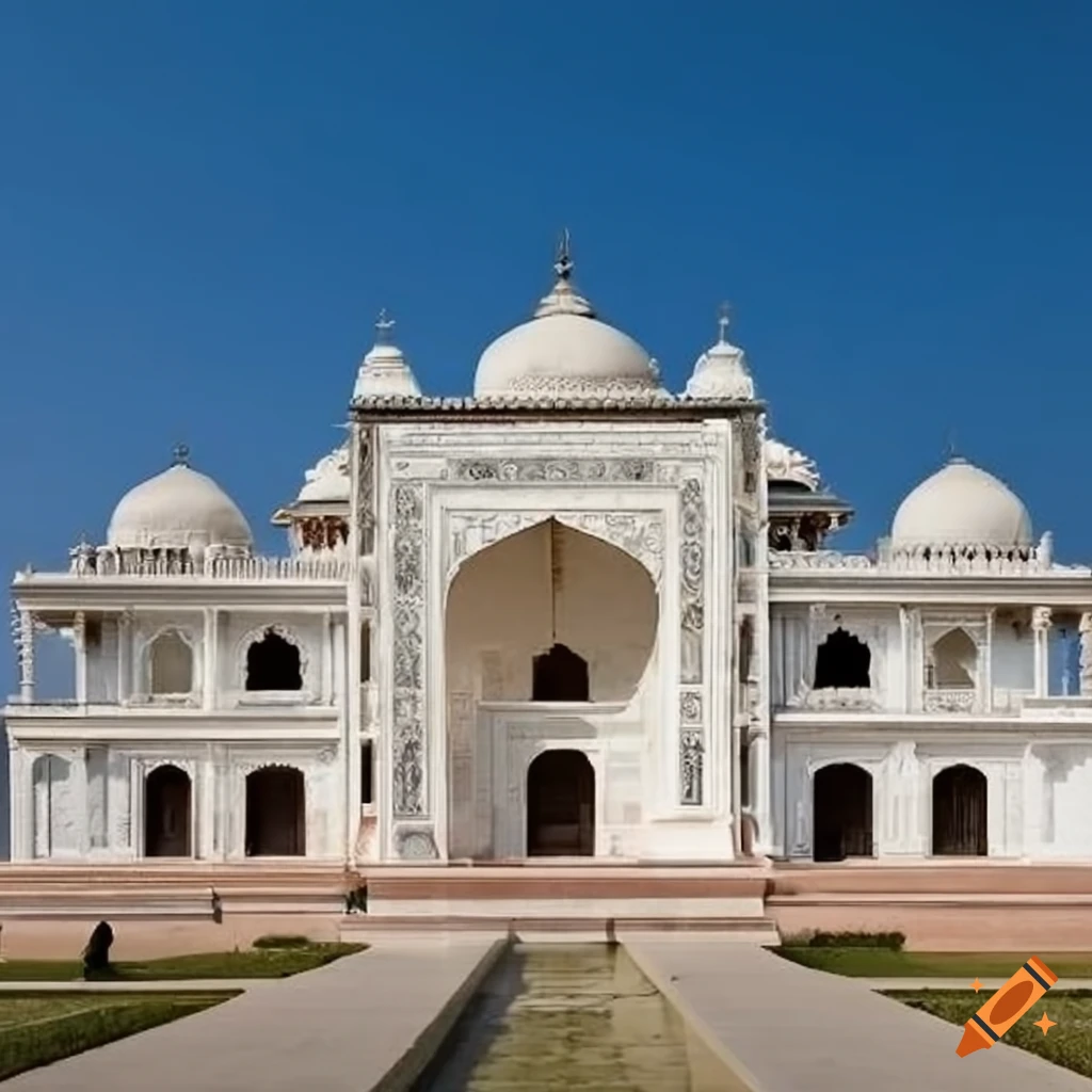The white house in mediterranean architectural style mahal full front ...