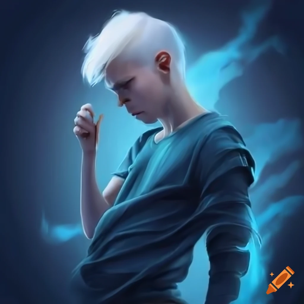 Artwork of a man using wind magic in a fantasy setting on Craiyon