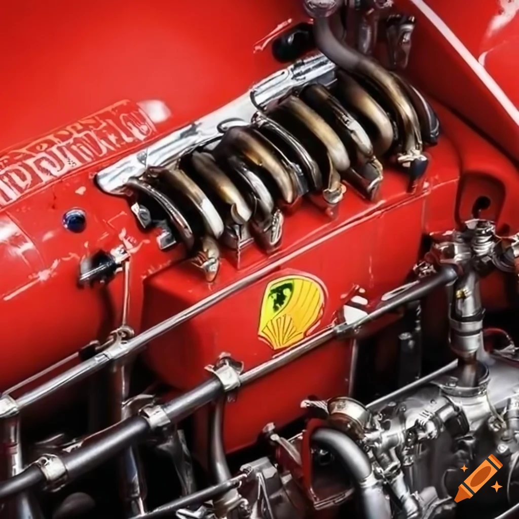 Ferrari f1 race car with solex engine