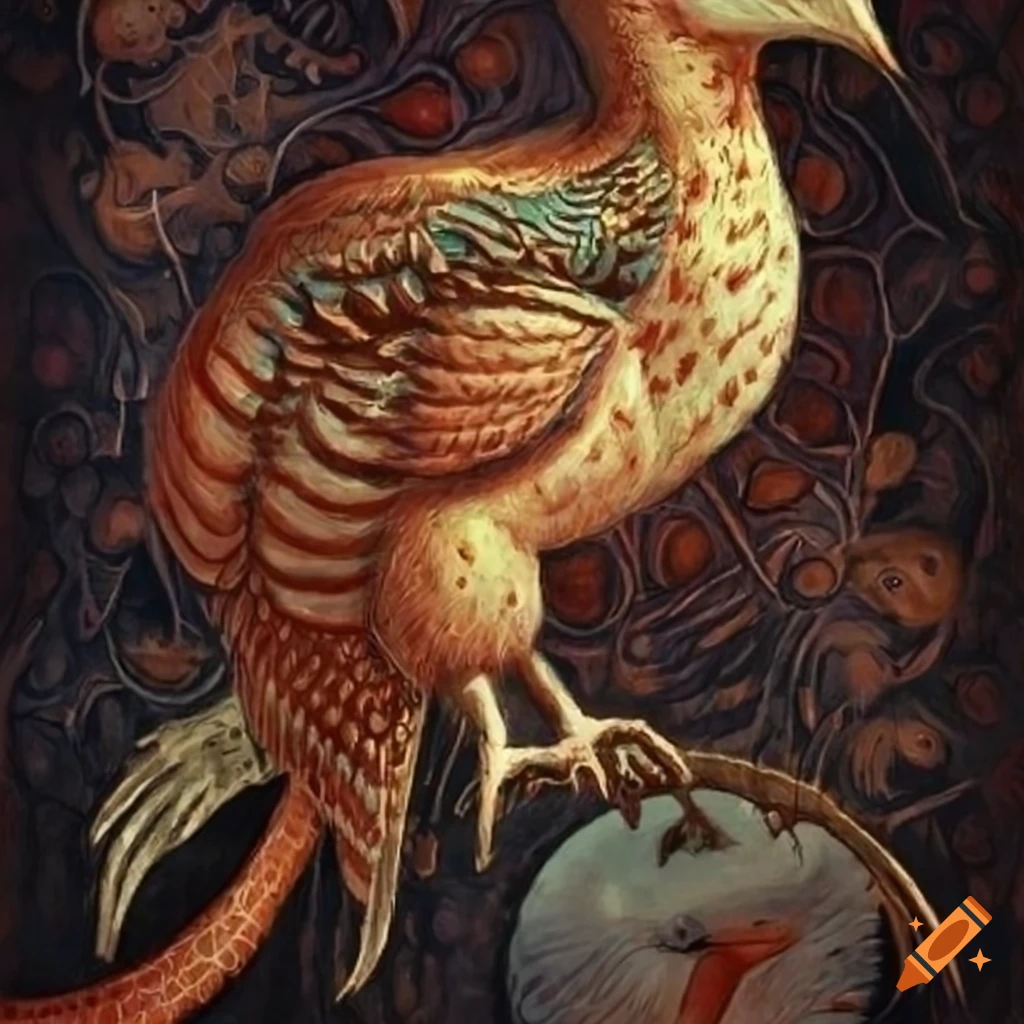 Unique Bestiary creature art with bird/mammal elements on Craiyon