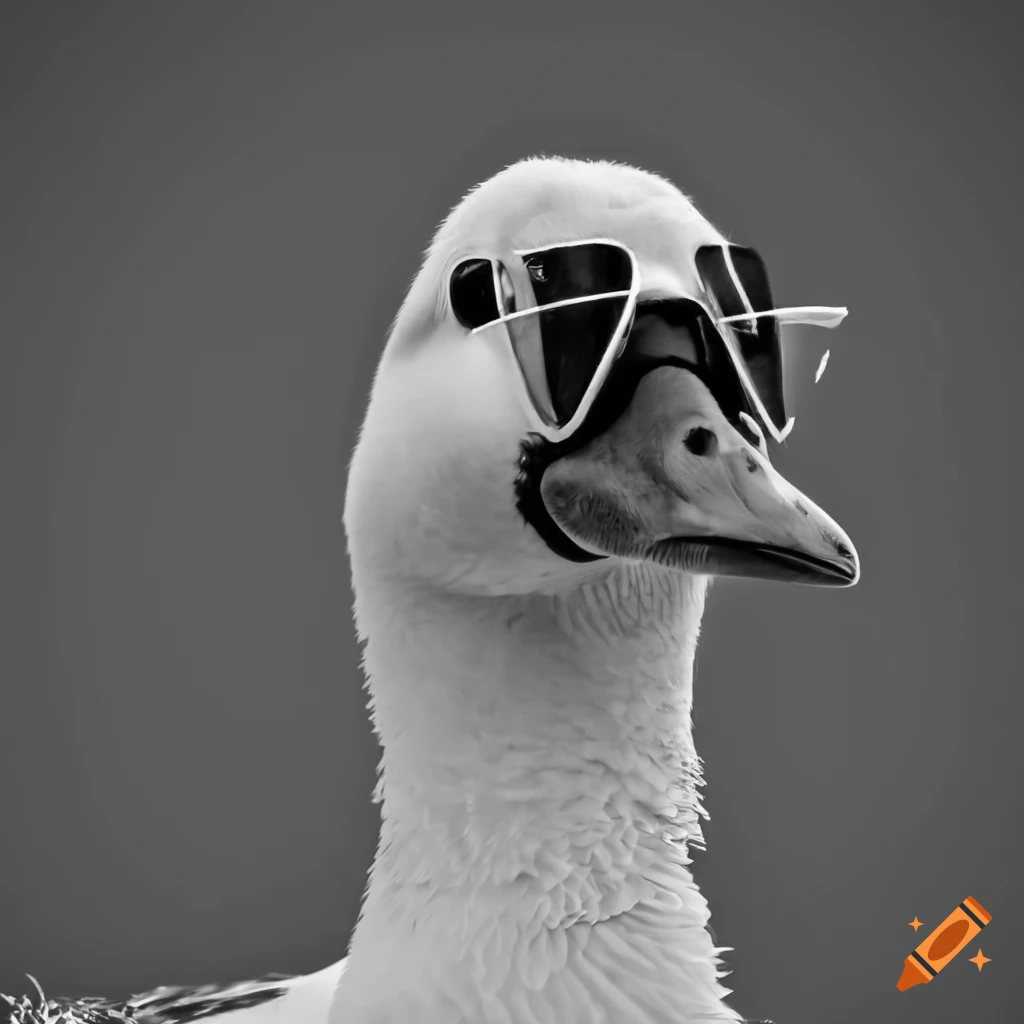 Cool goose with sunglasses on Craiyon
