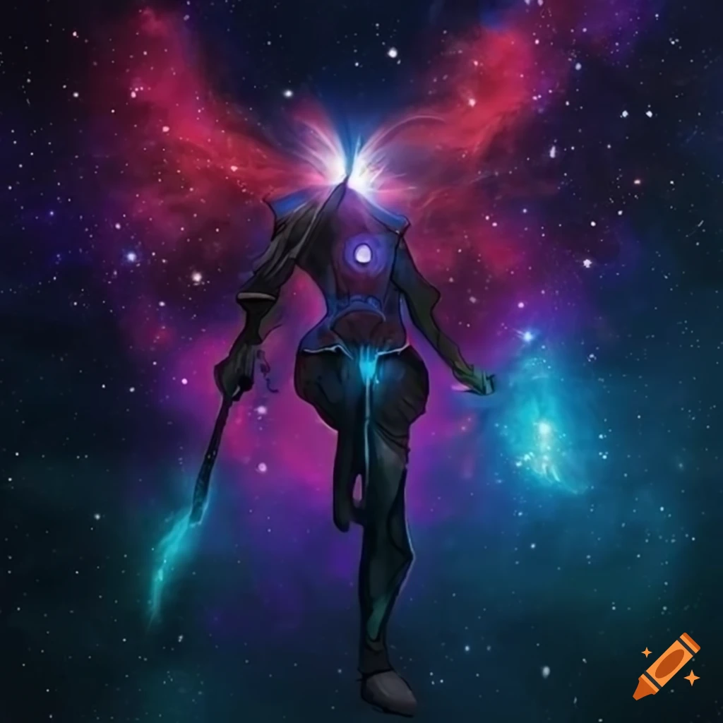 Artwork of a cosmic strider on Craiyon