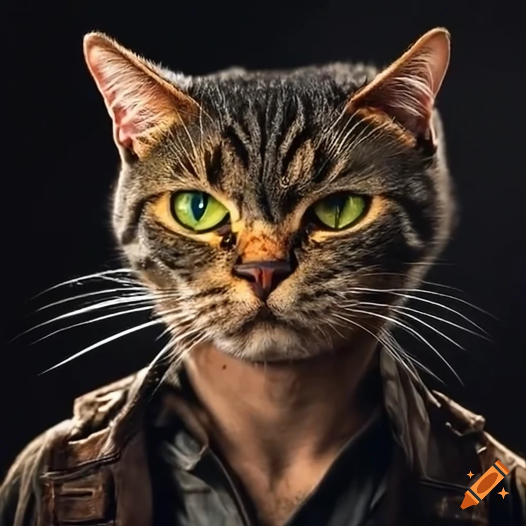 Cat dressed as daryl dixon from the walking dead