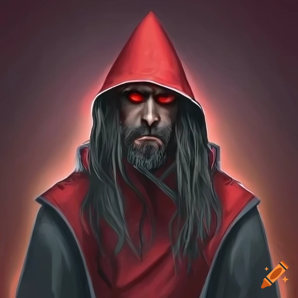 Image of a dark wizard sitting on a throne on Craiyon