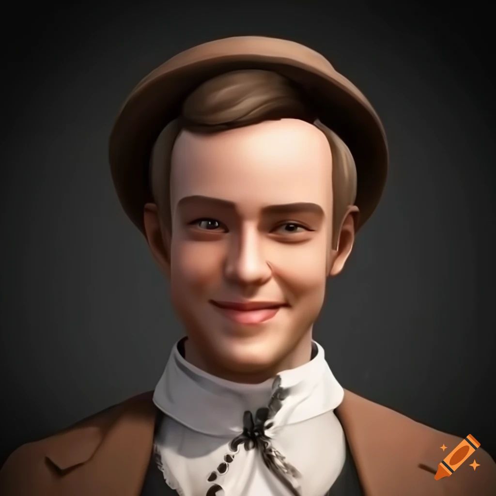 Cgi character in victorian suit and top hat on Craiyon