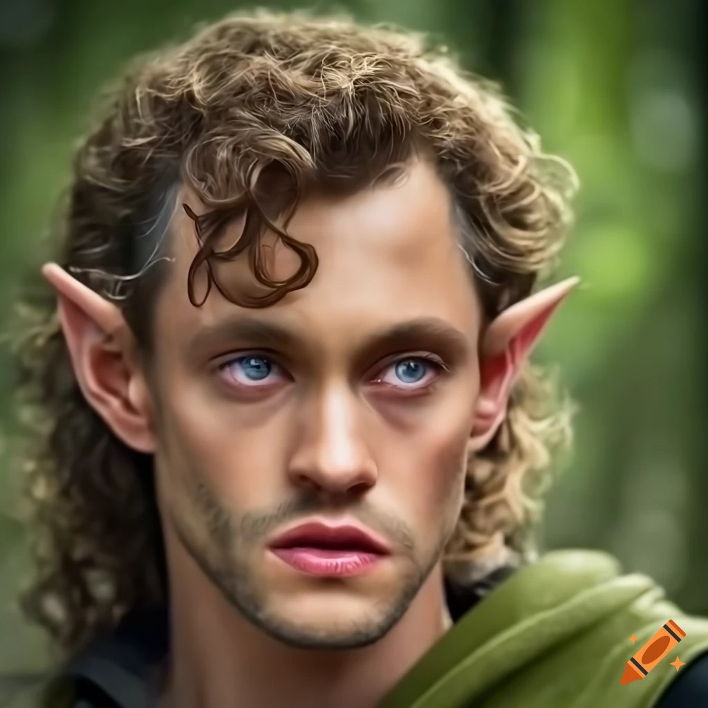 Male elven adventurer, screencap from a 1980s fantasy film on Craiyon