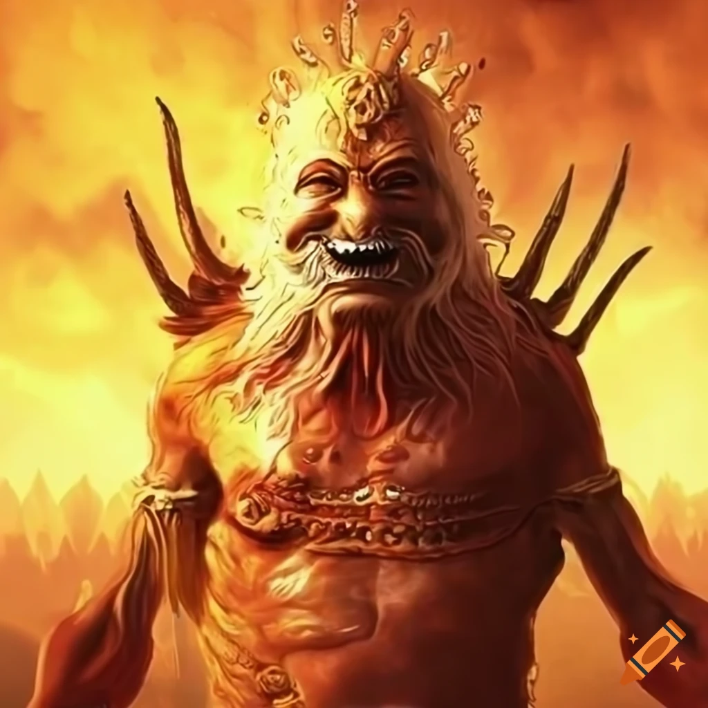 Fantasy god depiction on Craiyon