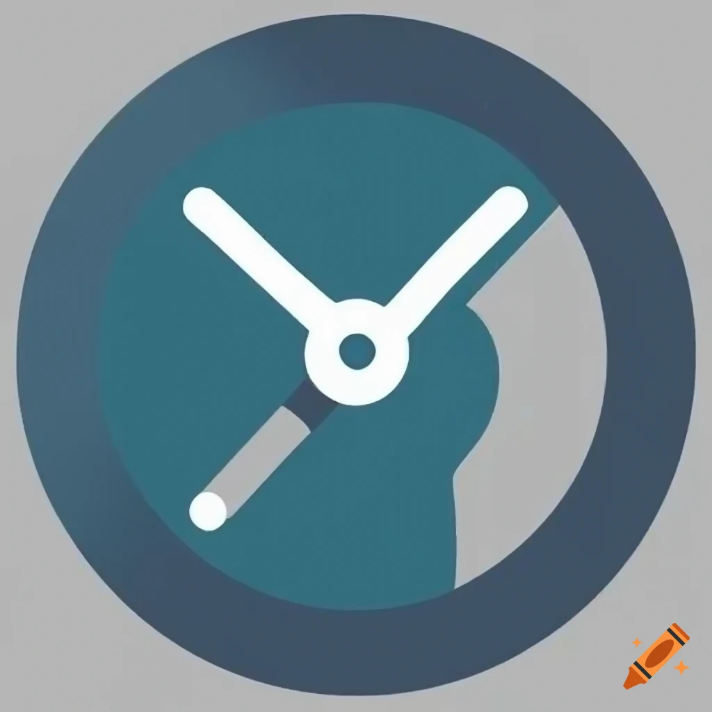 Simple logo for time management software on Craiyon