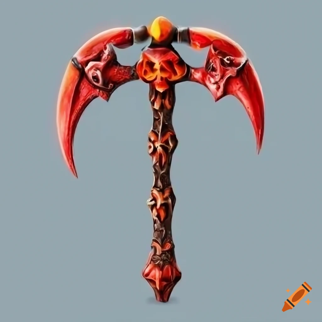 Scythe with dragon bone handle on Craiyon